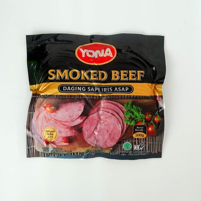 Jual yona smoked beef daging sapi asap olahan 500gr | Shopee Indonesia