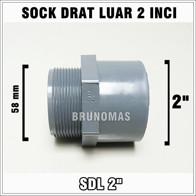 Jual SDL 2" Inchi (Sock Drat Luar) - Valve Socket pipa pvc | Shopee ...