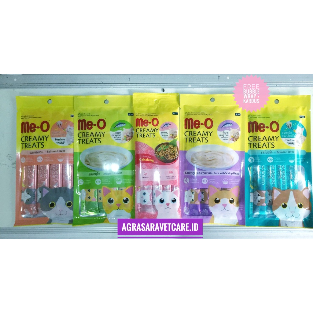 Jual Snack Kucing Meo Creamy Treats All Varian 1 Pack (4x15gr ...
