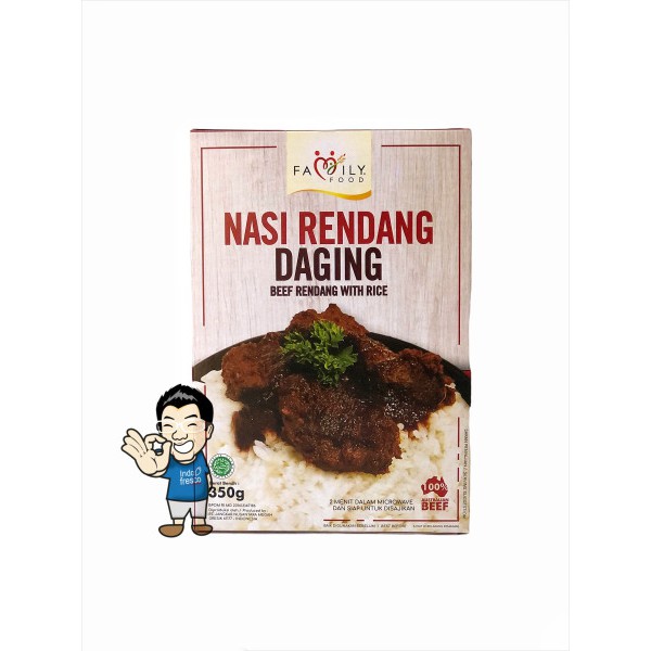 Jual Family Food Nasi Rendang Daging Sapi- Beef Rendang With Rice 350 ...