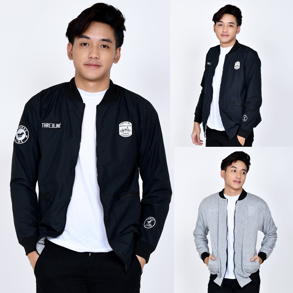 Jual Jaket Bomber Taslan Bolak-Balik Bisa Dipakai Cewek Dan Cowok ...