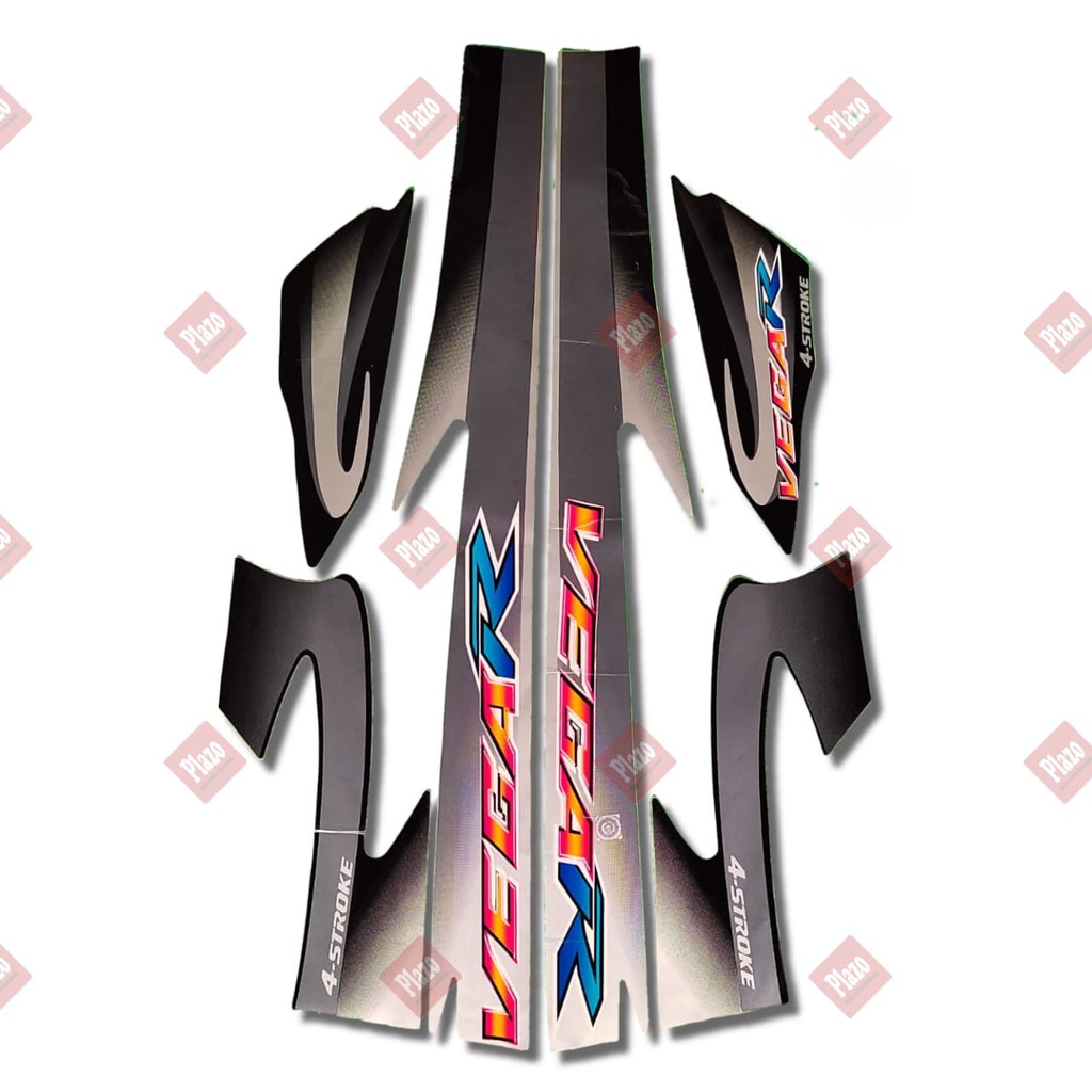 Jual stiker lis striping body motor yamaha vega r 2003 silver-hitam ...