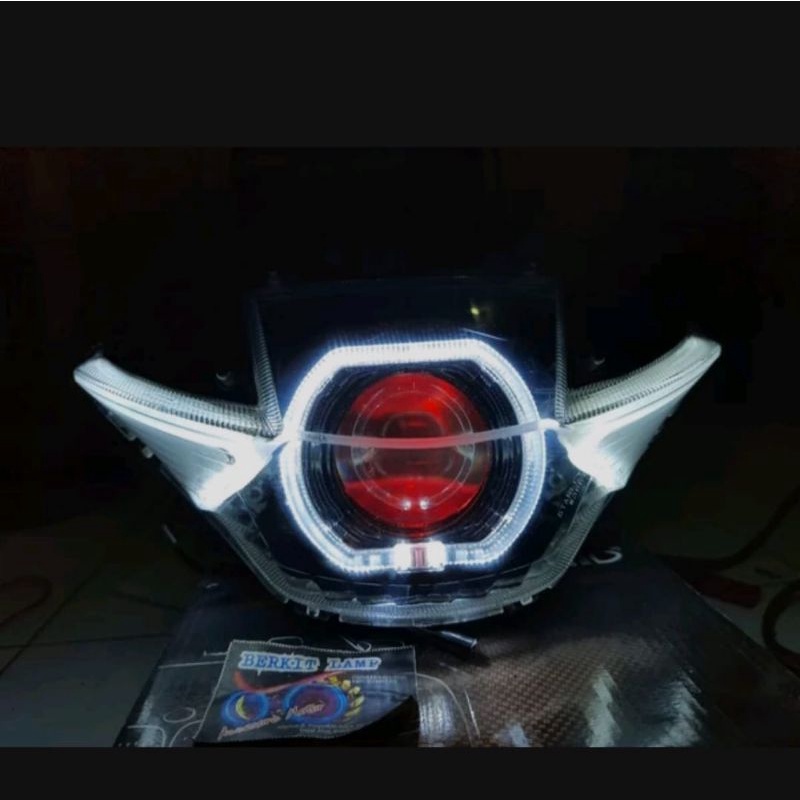 Jual Reflektor GSX R 150 custom Projie Bi-LED Terang Anti Silau ...