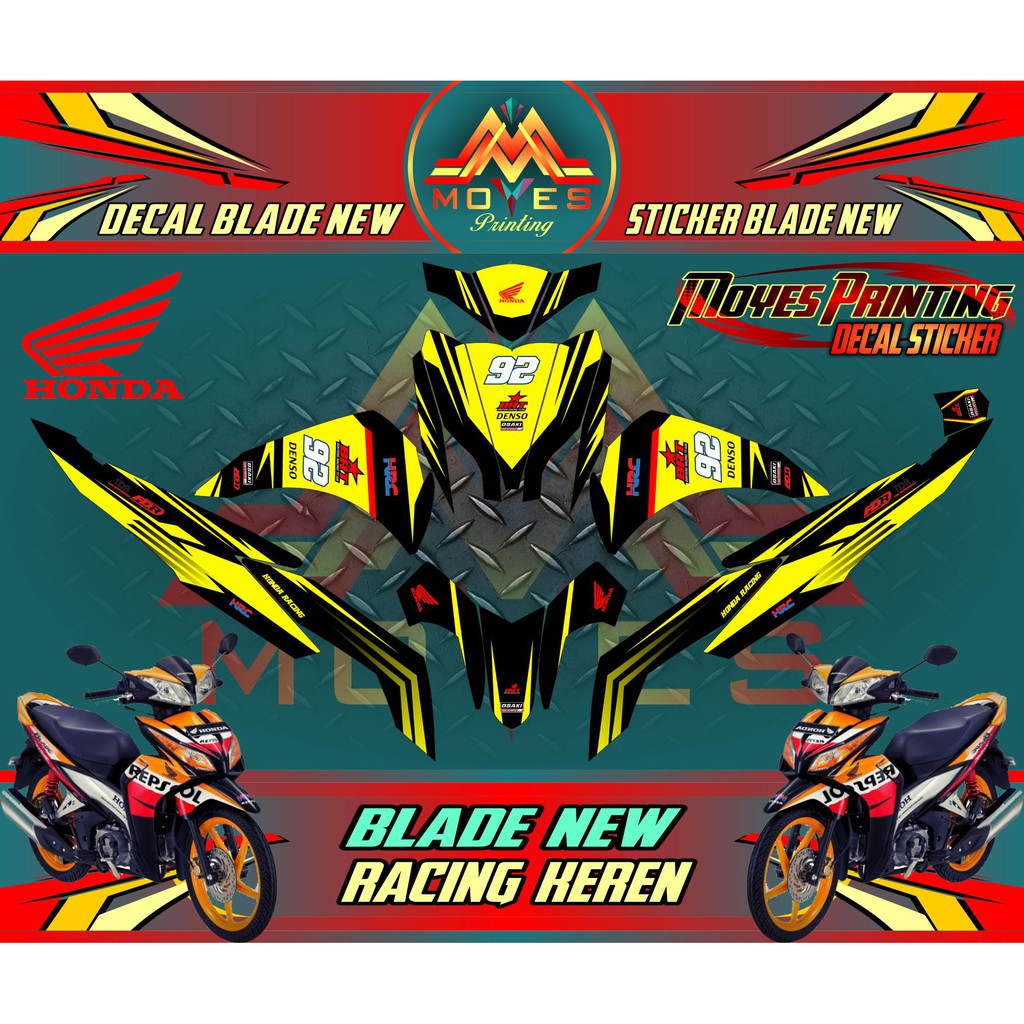 Jual Decal Sticker Full Body Honda Blade New 110 - Sticker Motor Blade ...
