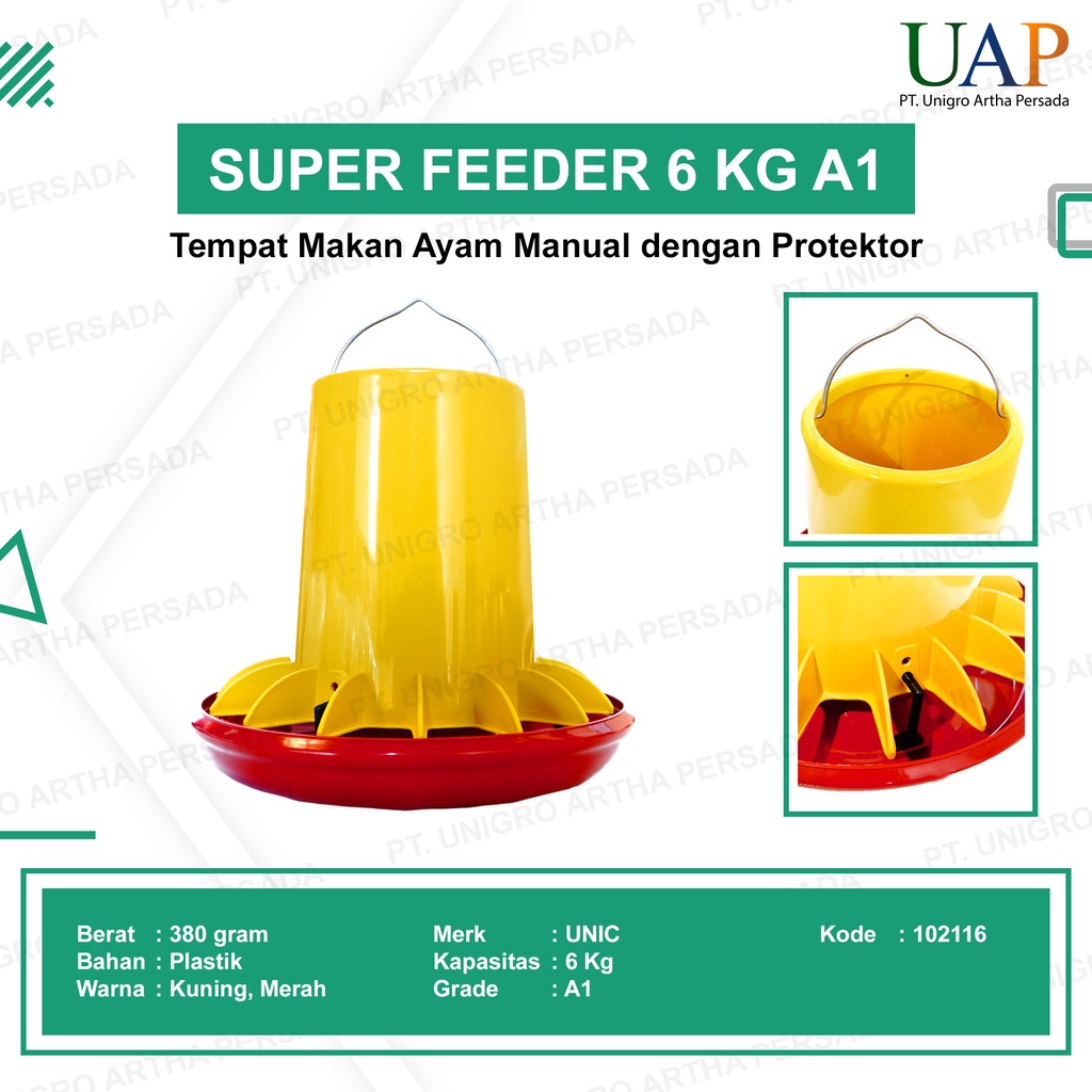 Jual Tempat Pakan Ayam Super Feeder 6 Kg A1 untuk Ayam DOC dan Dewasa | Shopee Indonesia