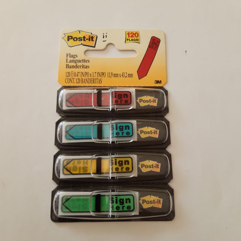 Jual stiker sign here / sign here / sign here post it / stick note ...