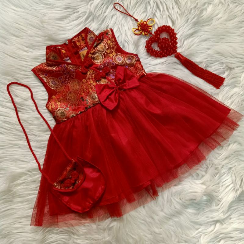 Jual Dress cheongsam anak 1-3 tahun / cheongsam baby / Dress Shanghai ...