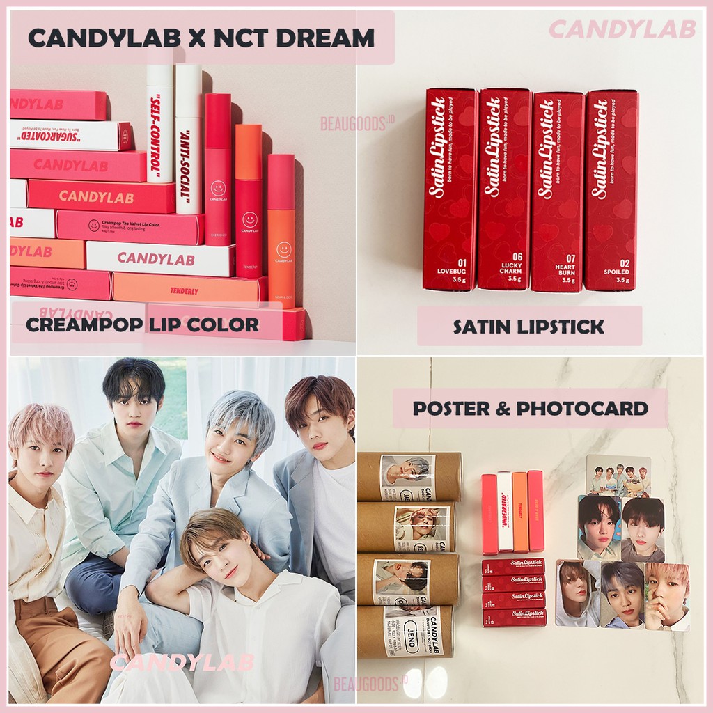 Jual FREE GIFT! OFFICIAL CANDYLAB X NCT DREAM Satin Lipstick / Creampop ...