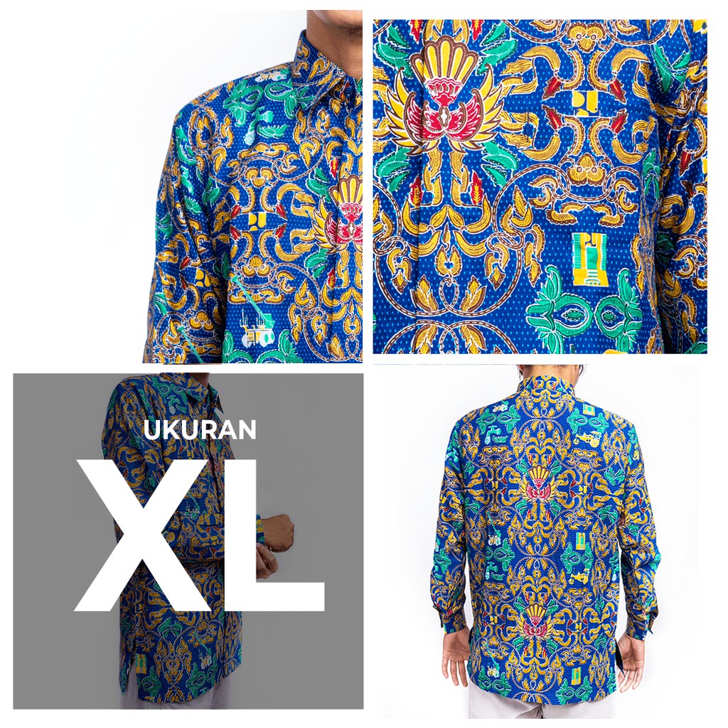 Jual BATIK TRUSMI HAFIYAN OFFICIAL SERAGAM KEMEJA BATIK PRIA LENGAN PANJANG PUPR MOTIF BATIK ...