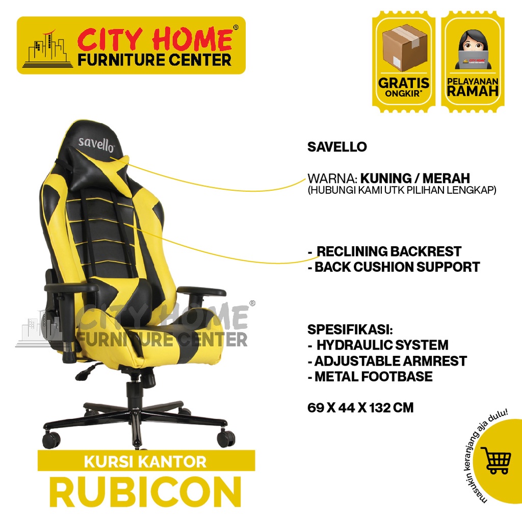 Jual Kursi Gaming RUBICON Kursi Nyaman Empuk | City Home Cikarang ...
