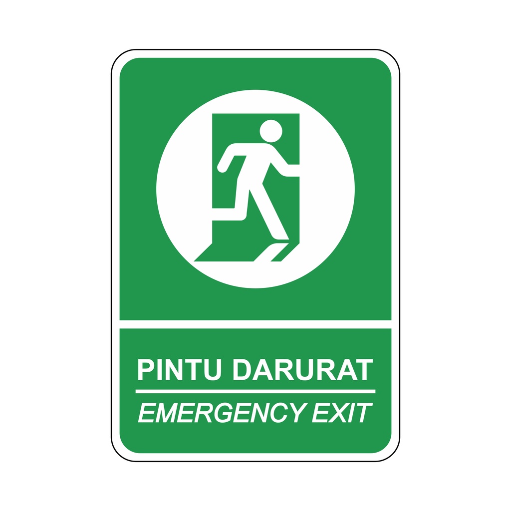 Jual RAMBU PINTU DARURAT EMERGENCY EXIT 35CM X 50CM PLAT ALUMUNIUM ...