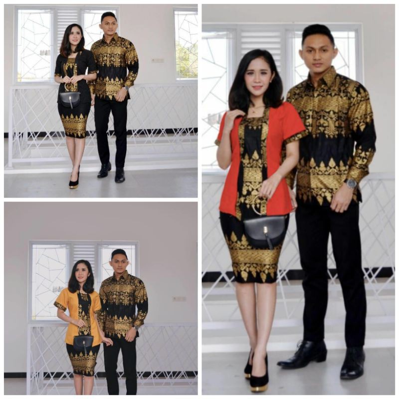 Jual batik couple / Kemeja batik / Blouse / batik modern | Shopee Indonesia