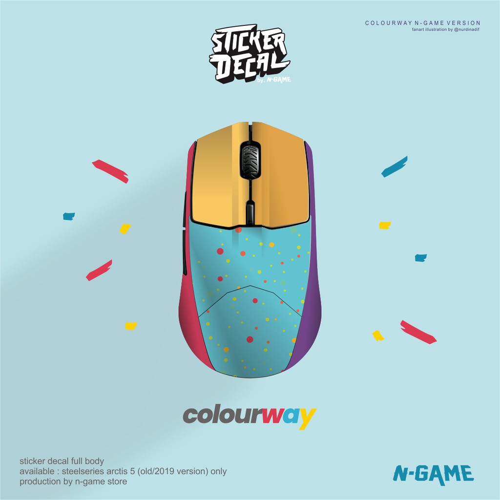 Jual Sticker Decal/Skin Protector Steelseries Rival 3/600/650 Colourway ...