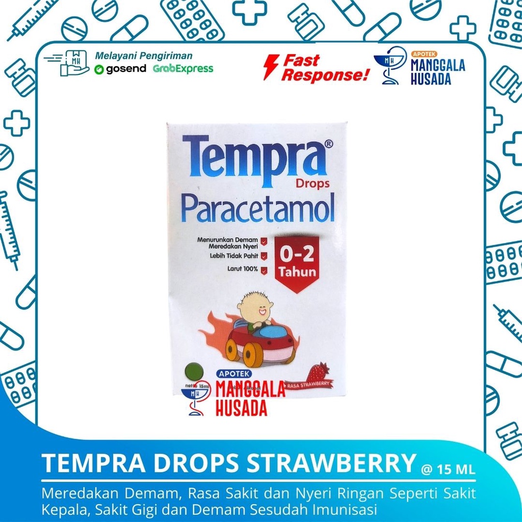 Jual TEMPRA DROP RASA STRAWBERRY @ 15 ML | Shopee Indonesia