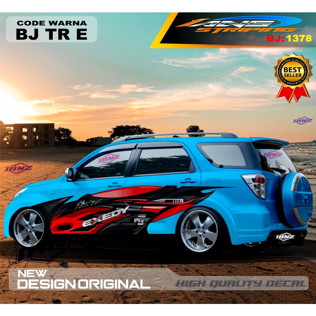 Jual STIKER STRIPING MOBIL TERIOS TERMURAH / DECAL STIEKR MOBIL AVANZA ...