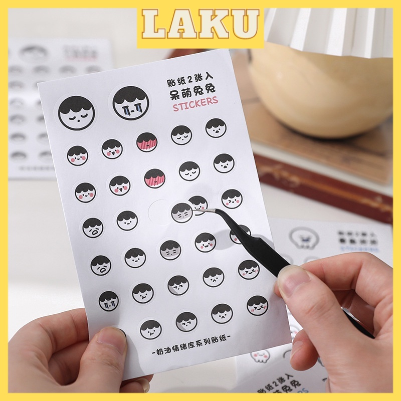 Jual LAKU [2Pcs] Face Emoticon Deco Stickers / Stiker Tempel Muka Wajah ...