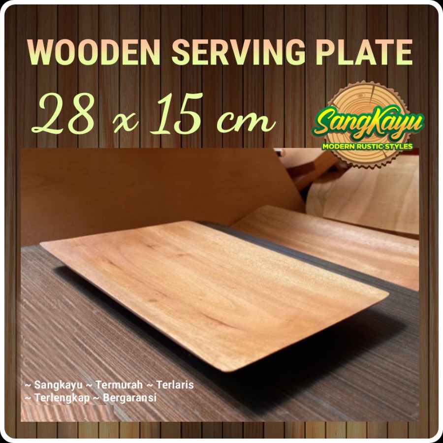 Jual SangKayu Nampan Kayu Piring Kayu Piring Saji Piring Sushi Wooden ...