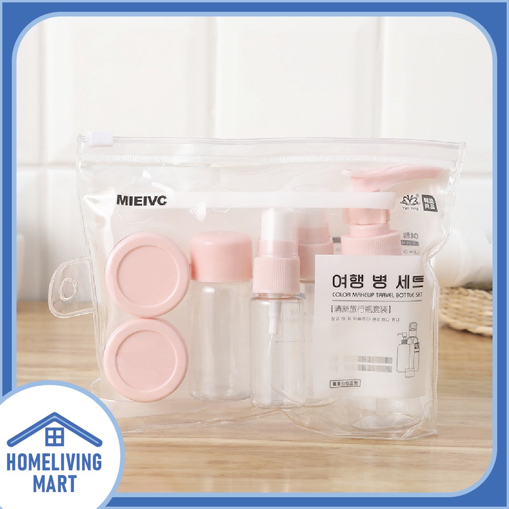 Jual HLM 10 in 1 Travel Toiletries Kit Set / Botol Sabun Kecil / Botol ...