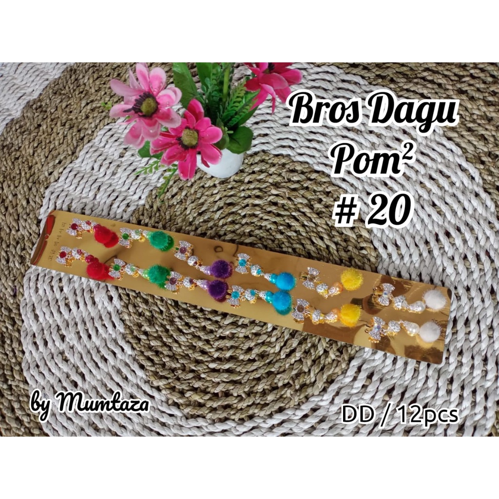 Jual Bros Dagu Pom-Pom #20, Aksesoris Hijab, Pin Bros Hijab Pom-pom ...