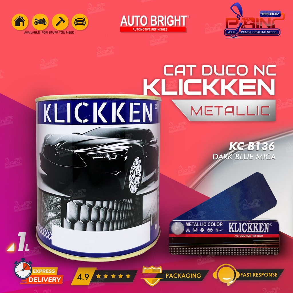 Jual Cat Duco Metallic KLICKKEN METALLIC - KC B136 DARK BLUE MICA ...