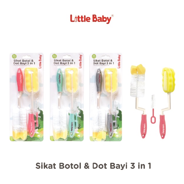 Jual Little Baby - Sikat Botol & Dot Bayi 3 in 1 | Shopee Indonesia