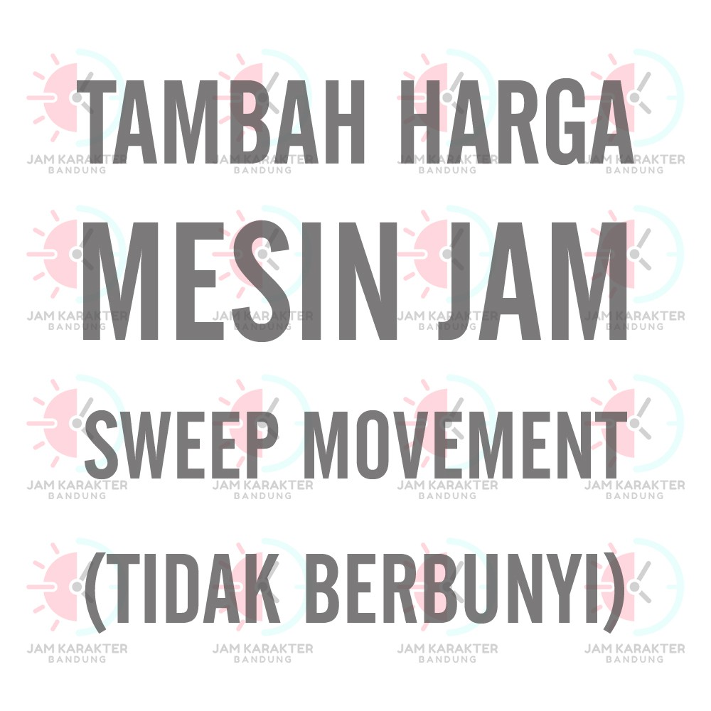 Jual Jam Karakter Bandung - Tambah Harga Mesin Jam Sweep Hening | Shopee Indonesia