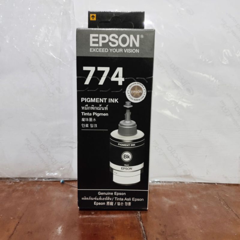 Jual TINTA EPSON 774 ORIGINAL Hitam M100 M105 M200 M205 L605 L655 L1455 ...