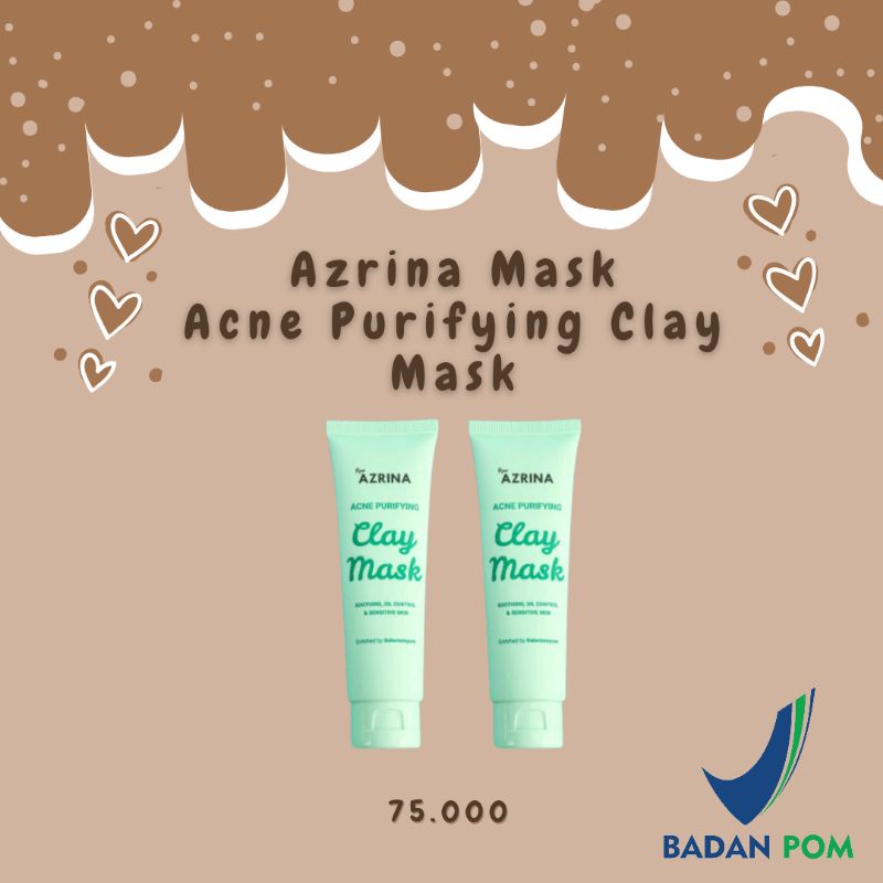 Jual AZRINA ACNE PURIFYING CLAY MASK - ACNE MASK AZRINA | Shopee Indonesia