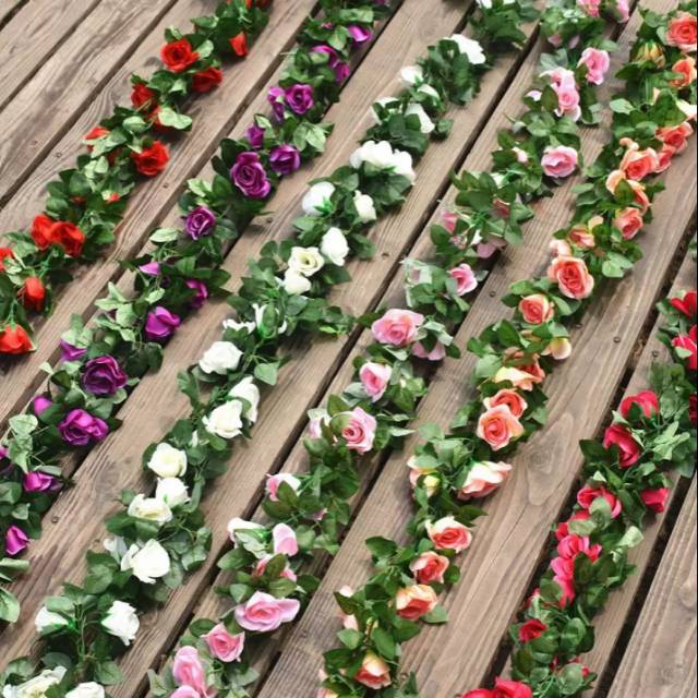 Jual ES463 WISTERIA BUNGA MAWAR BUNGA RAMBAT ARTIFICIAL | Shopee Indonesia