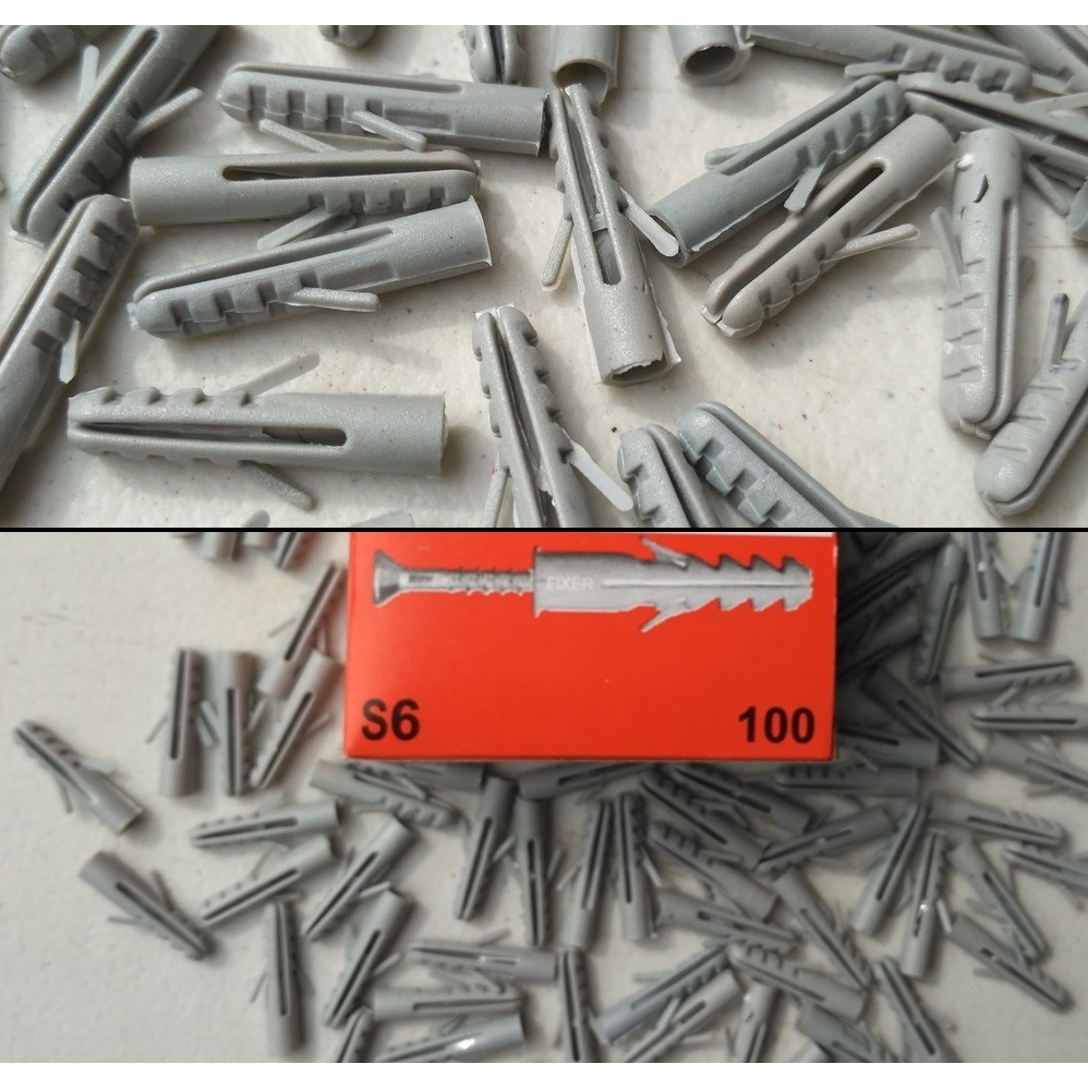 Jual S6 fixer skrup piser ficher S 6 fiser fisher screw fhiser viser pischer picer | Shopee ...