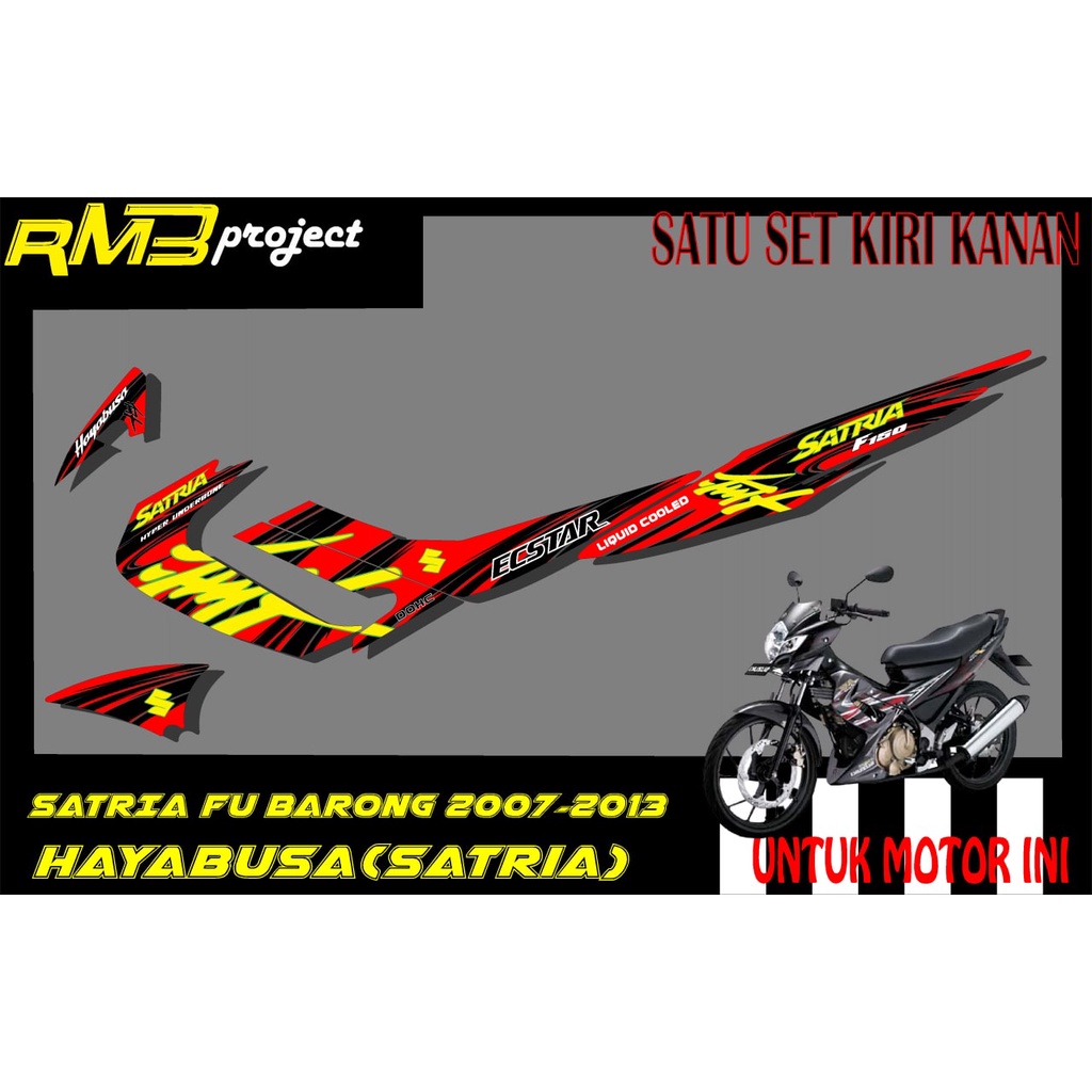 Jual Stiker striping Satria fu barong 2007-2013 Hayabusa (tulisan ...