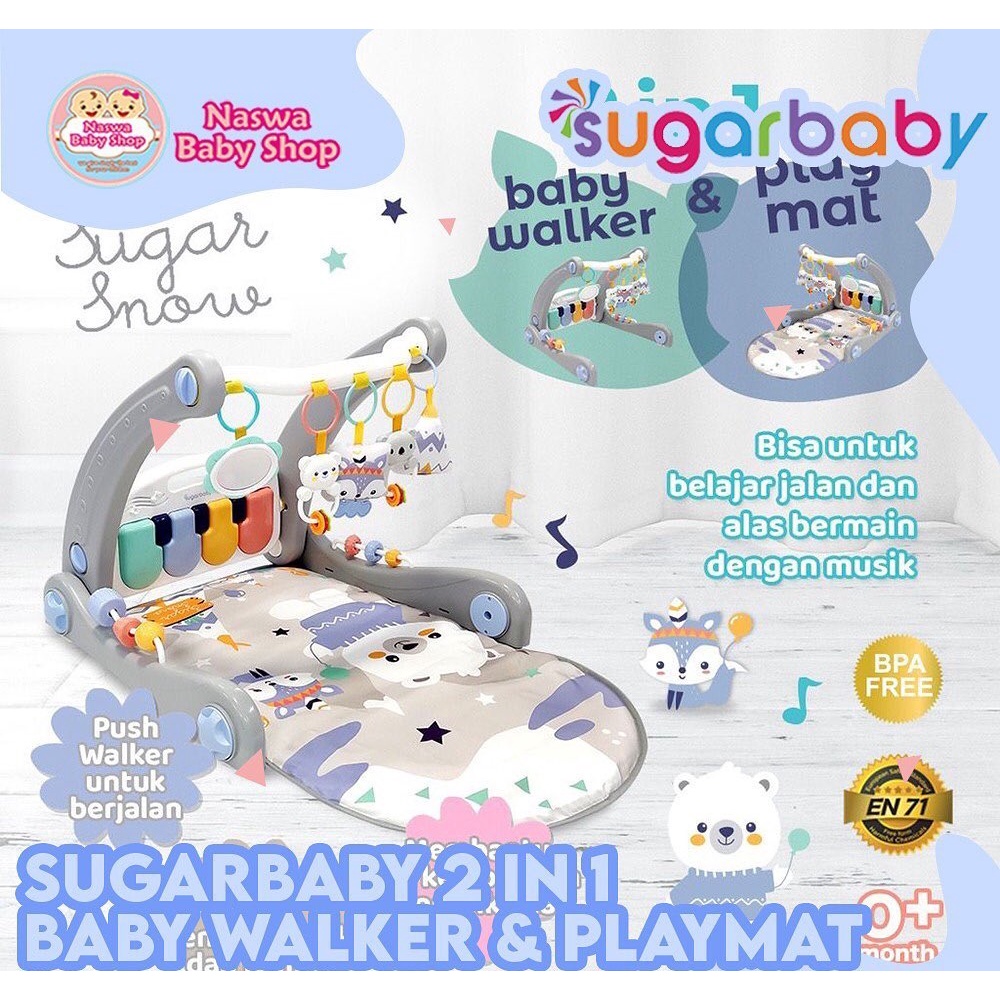Jual Sugar baby 2in1 Baby Walker Push Walker & Playmat | Shopee Indonesia