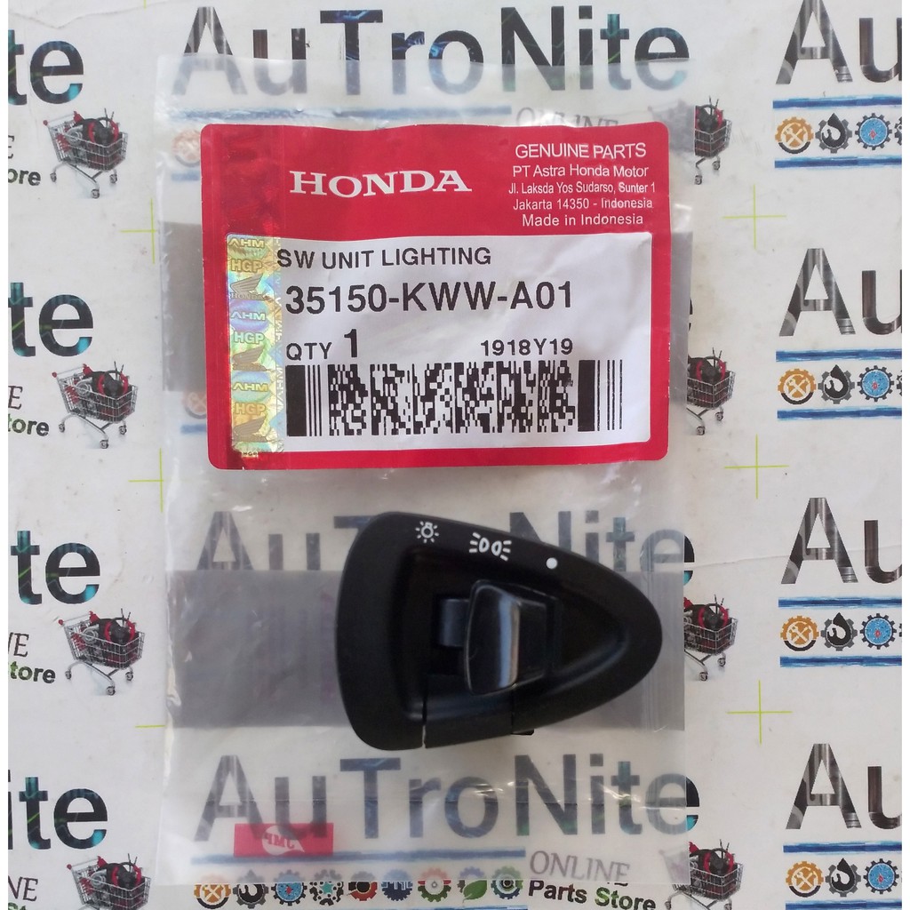 Jual Tombol Lampu Depan Switch Lighting 35150-KWW-A01 Ori Honda ...