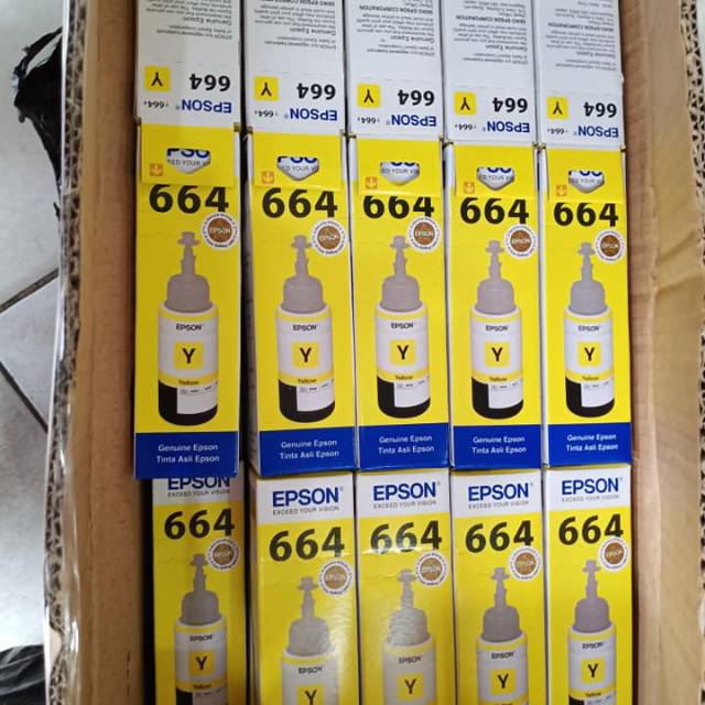 Jual Tinta epson 664 black colour original | Shopee Indonesia