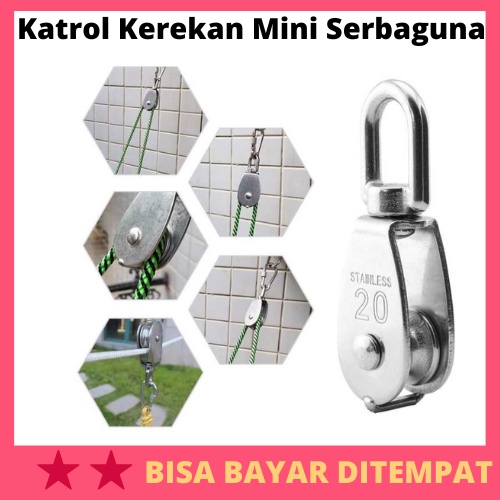 Jual Katrol Kerekan Mini Serbaguna Swivel Pulley Stainless Steel ...