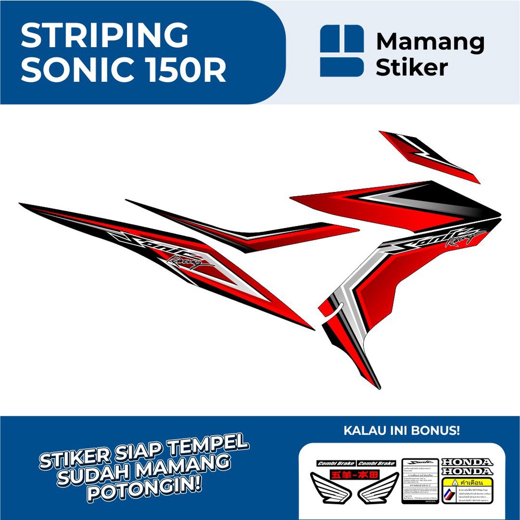 Jual STRIPING HONDA SONIC 150R 2019 VARIASI 4/STIKER SONIC 150/STICKER ...