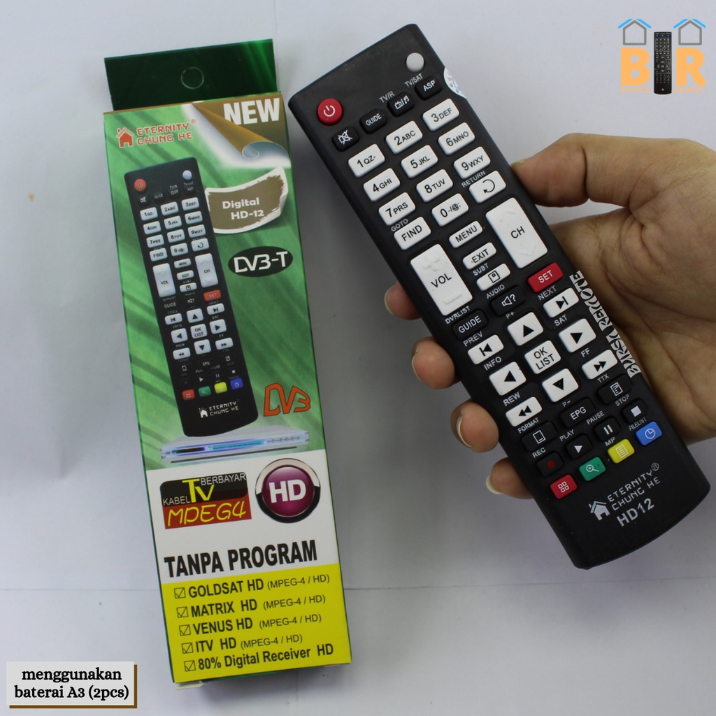 Jual REMOTE MULTI RECEIVER / PARABOLA HD MP4/HD 12 - ECERAN Dan GROSIR | Shopee Indonesia