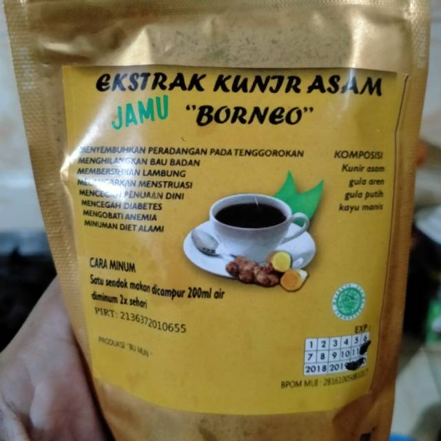 Jual Sari kunyit Kunir asam Borneo/kunyit asam instan 100gram | Shopee ...