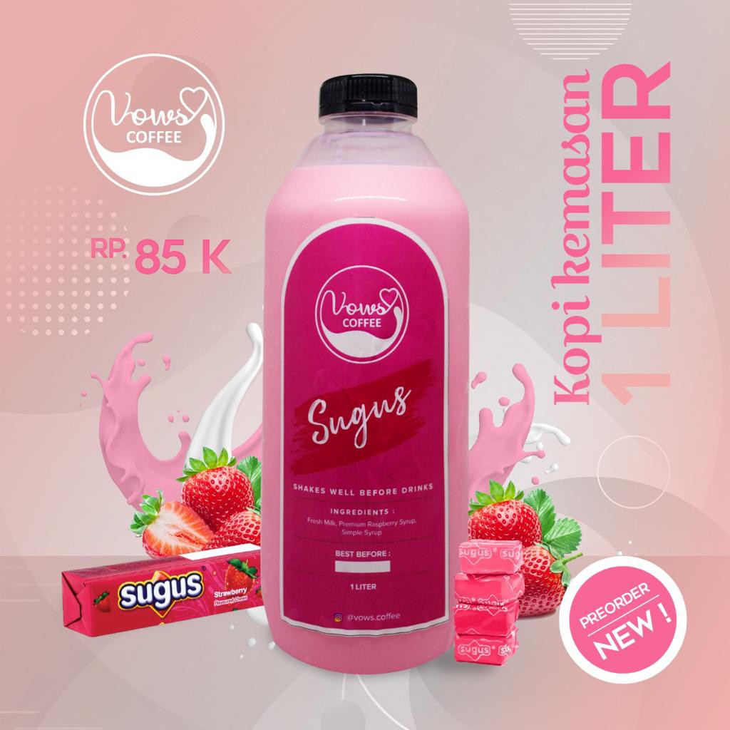 Jual Vows Coffee Rasa Sugus Drink 1liter | Shopee Indonesia
