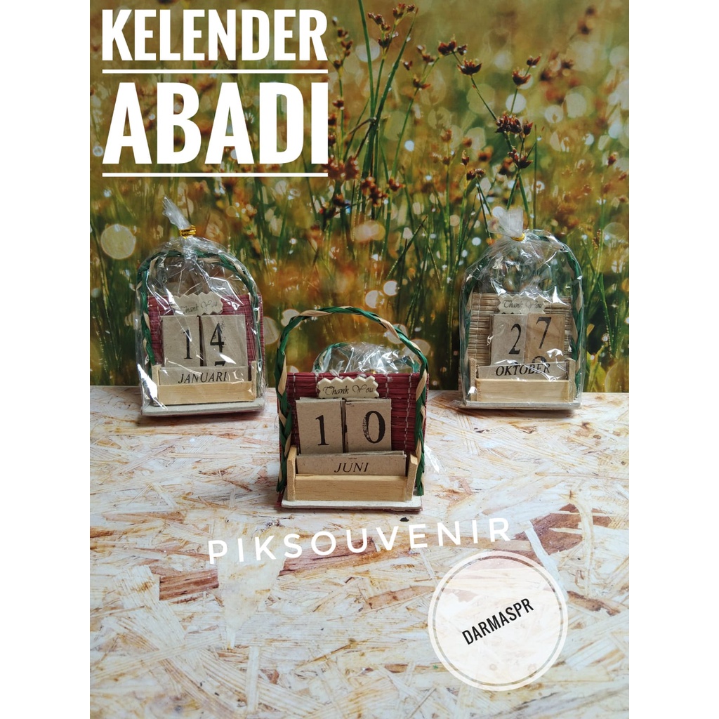 Jual ISI 100PCS SOUVENIR PERNIKAHAN KALENDER ABADI KEMAS PLASTIK ...