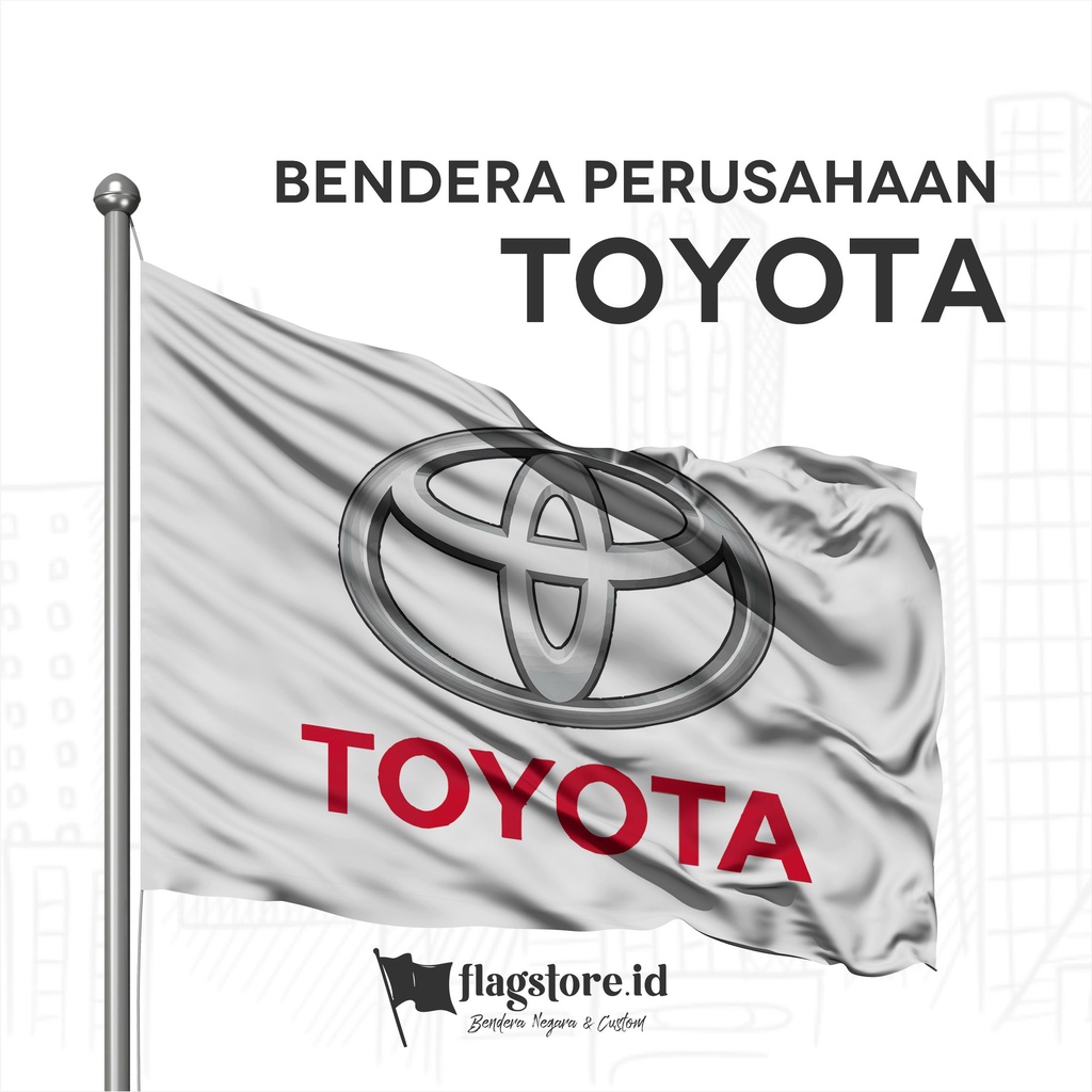 Jual Flagstore.id - BENDERA PERUSAHAAN TOYOTA | Shopee Indonesia