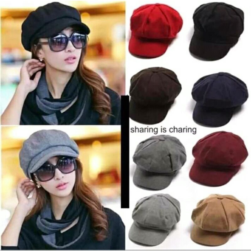 Jual topi apolo dewasa topi trendy topi bagus Topi Newsboys Hat Seniman ...