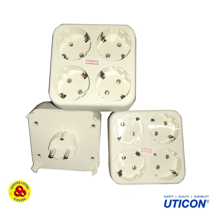Jual Uticon Stop Kontak 4 in 1 + Steker Plug S-448 NA Multi Socket 4 ...