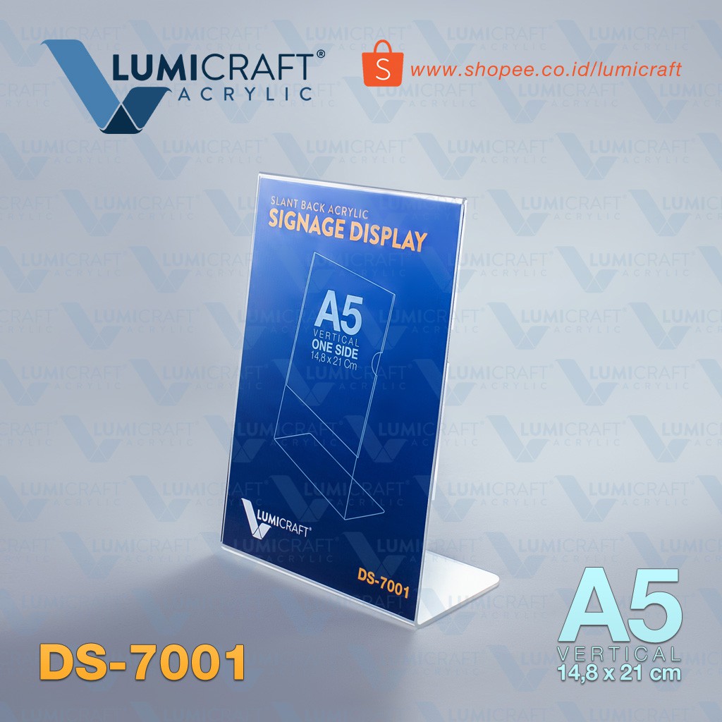 Jual Tent Card Acrylic model L Signage Display Akrilik ukuran A5 ...