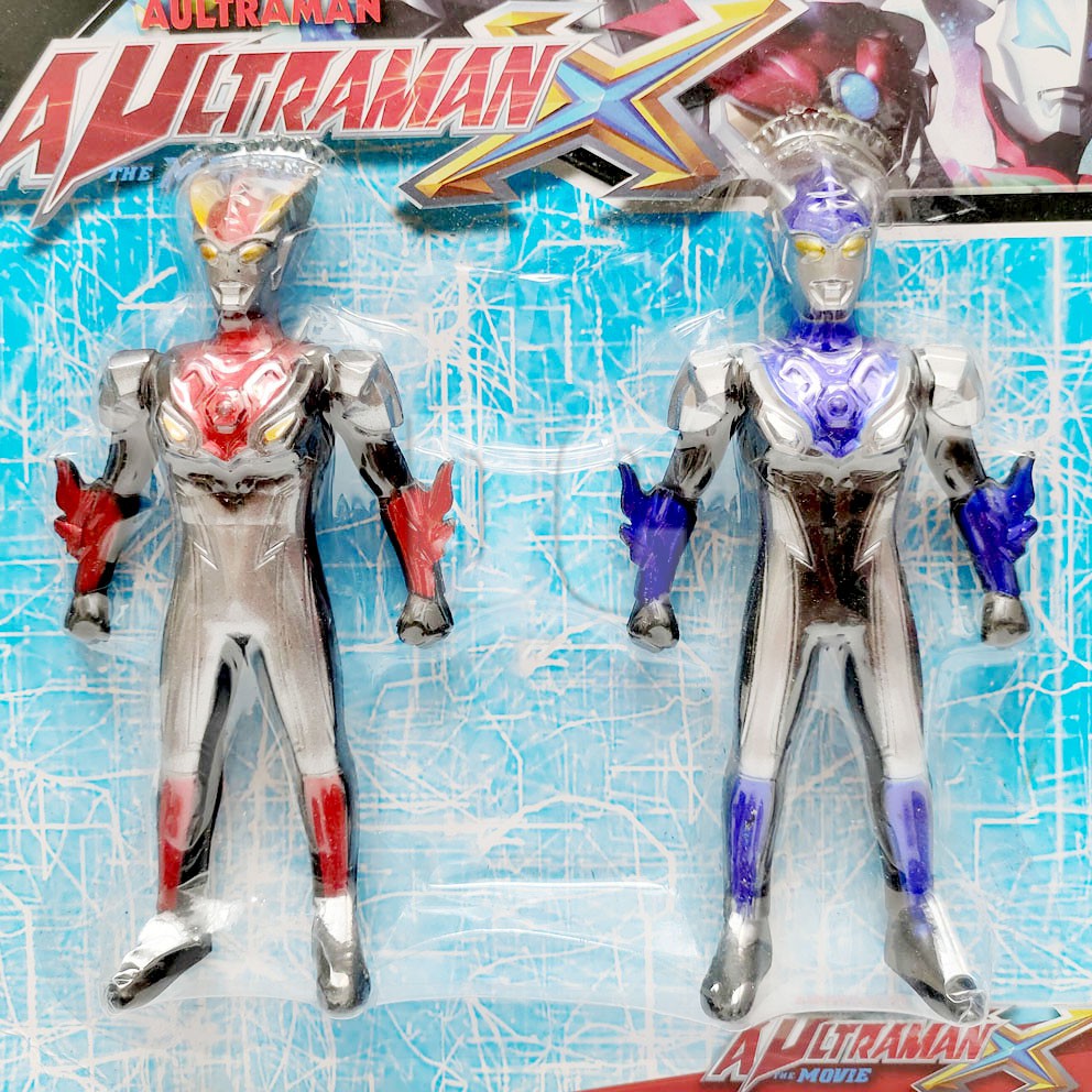 Jual TGA Aultraman X Mainan Mini Action Figure Ultraman R/B Rosso Blu ...