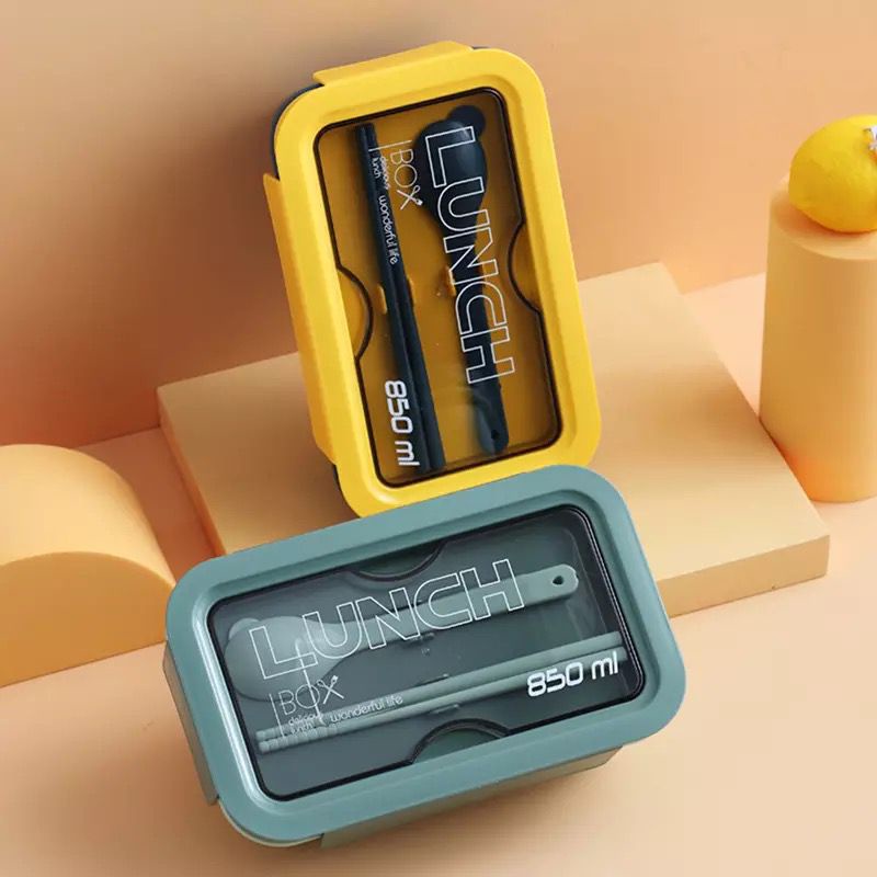 Jual Kotak Makan Transparant Bento Box 850ml / Tempat Makan Lunch Box BPA FREE | Shopee Indonesia
