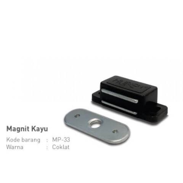 Jual HUBEN MP33 MAGNIT Magnet Pintu Lemari Kayu Coklat / Putih Magnetic ...