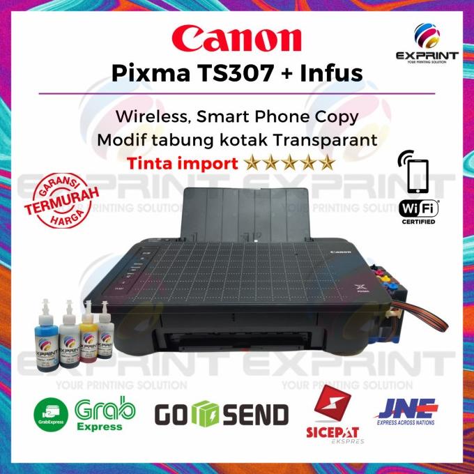 Jual Printer Canon Pixma TS307 Wireless + infus | Shopee Indonesia