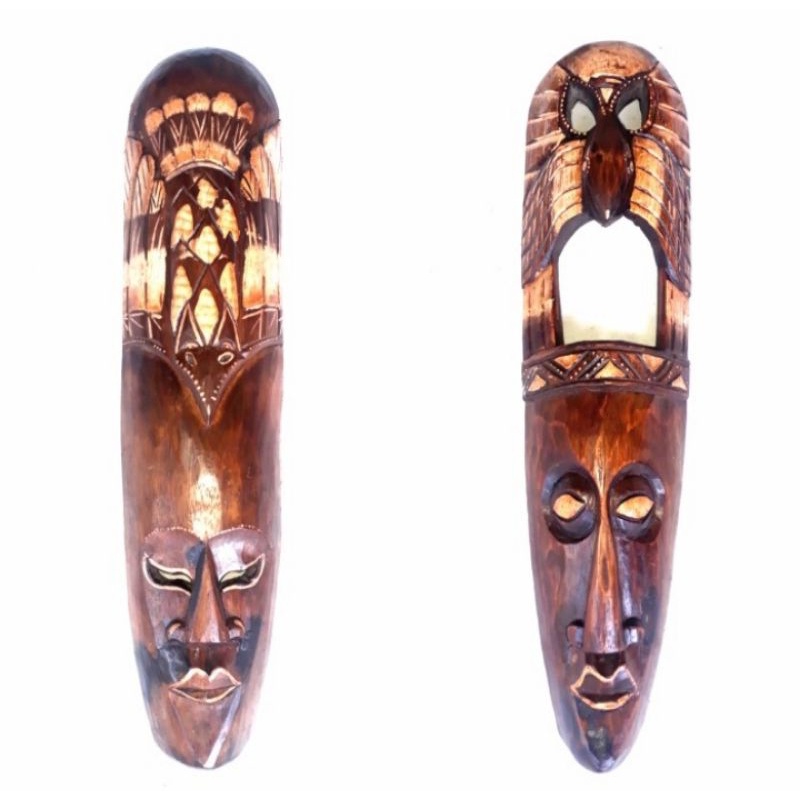 Jual Topeng kayu hiasan dinding 50 cm / topeng kayu bali | Shopee Indonesia