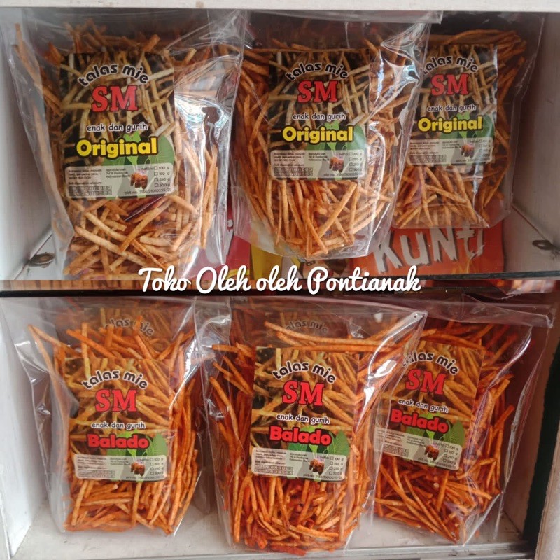 Jual Snack Mie Talas SM 150g/ Stik Mie Talas SM Khas Pontianak | Shopee ...